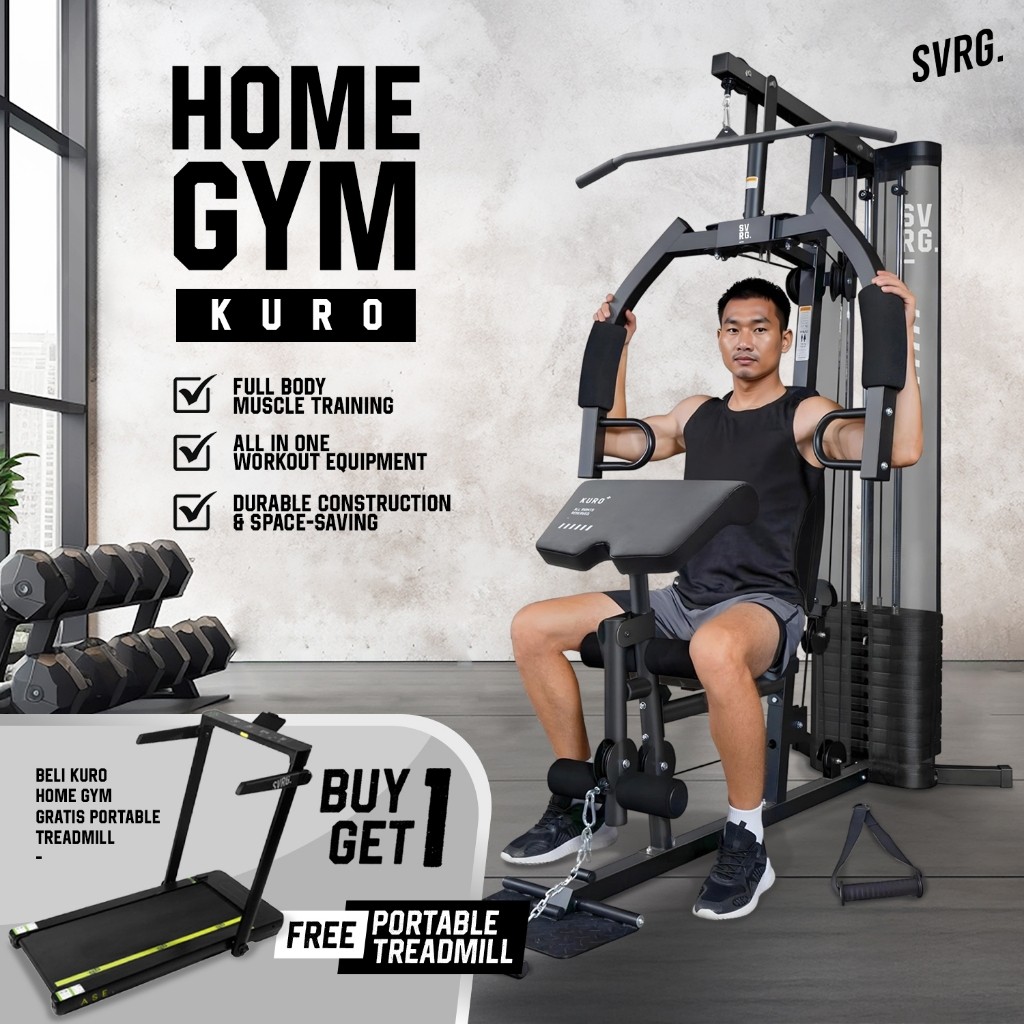 Jual Buy 1 Get 1 Kuro Home Gym & 2 In 1 Treadmill & Walking Pad | Shopee Indonesia