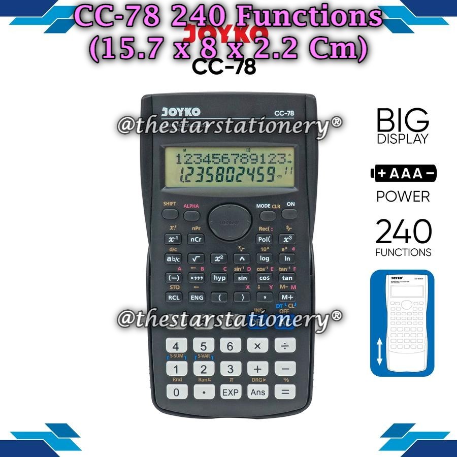 Jual (1 Biji) GROSIR Kalkulator JOYKO CC-78 Scientific Calculator ...