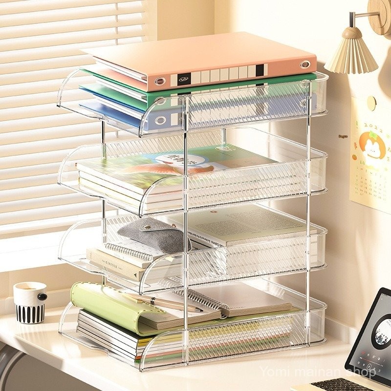 Jual COD Document Tray Desk Storage Foldable 2-4 Tiers Rak Kertas File ...