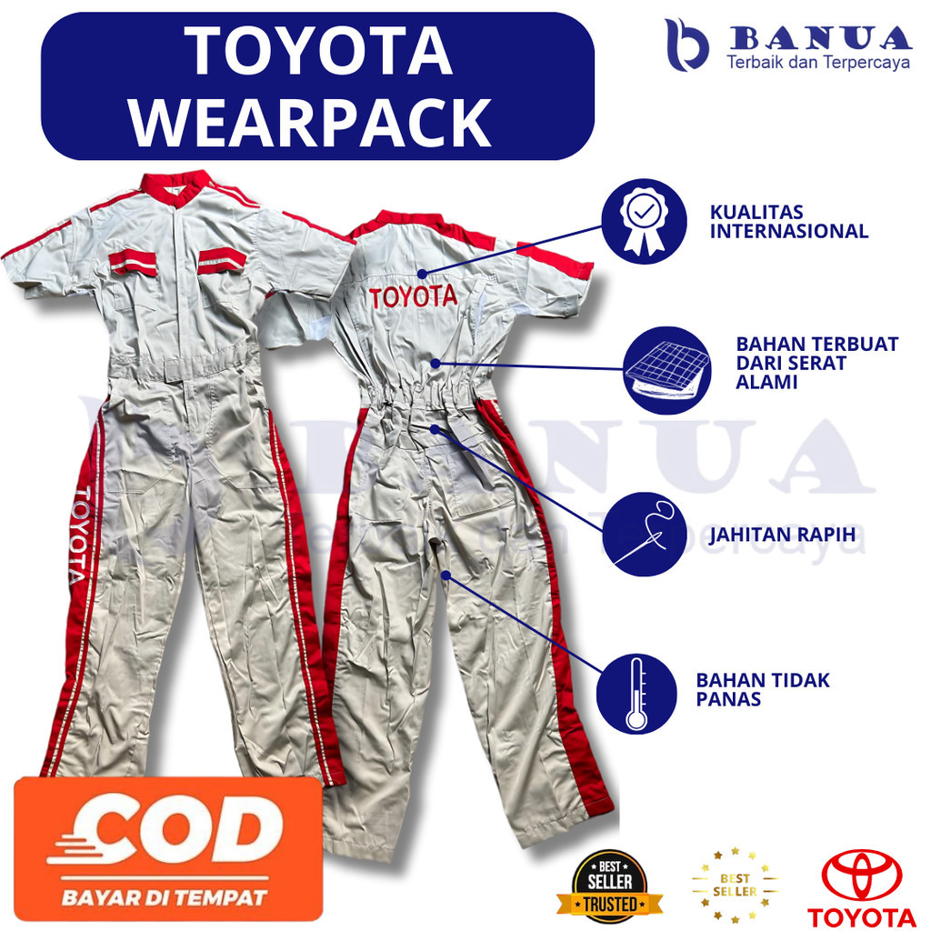 Jual HIGH QUALITY Wearpack Toyota Mobil | Wearpack Safety | Seragam ...