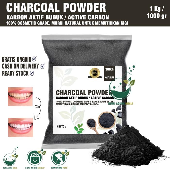 Jual Karbon Aktif Bubuk 1KG Charcoal Powder Carbon Active 1 KG warna ...