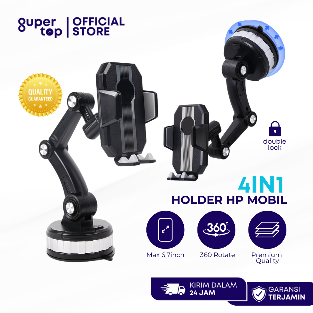 Jual Holder Hp Mobil 4in1 Dudukan Handphone Universal Original For ...