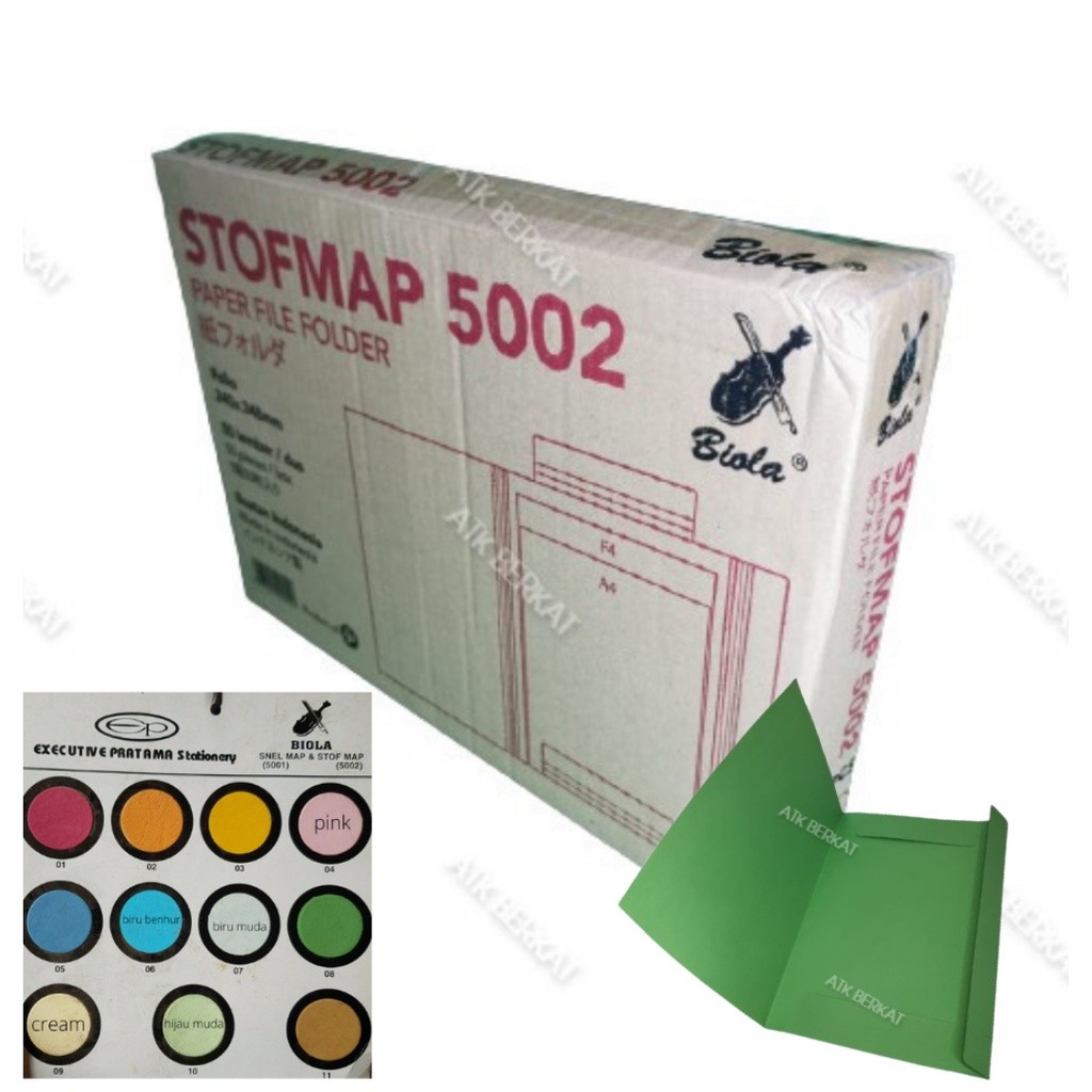 Jual Map Folder Kertas Stopmap Biola 5002 Warna Beragam | Shopee Indonesia