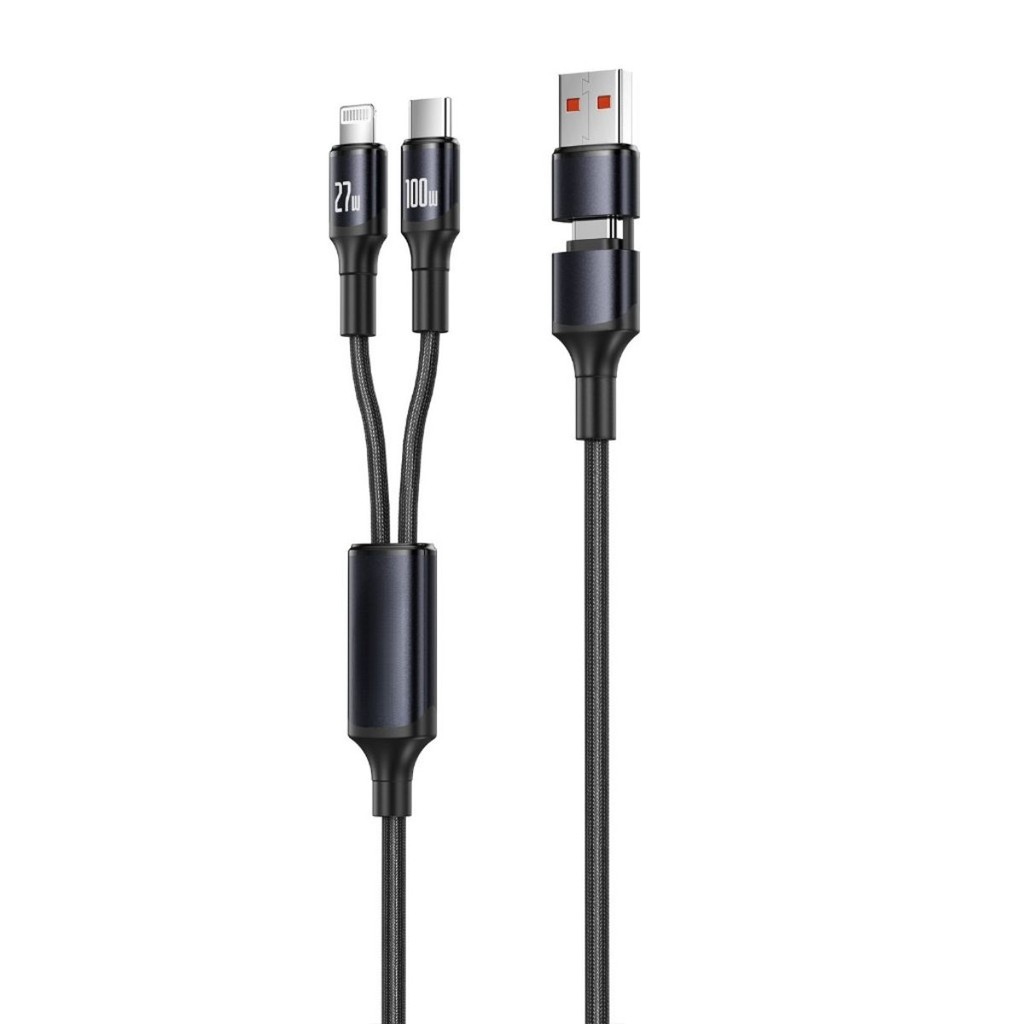 Jual JIUCHON Kabel Data 4in1 Multifungsi, Support Fast Charging 4in1100W Type C+USB A To Type C ...