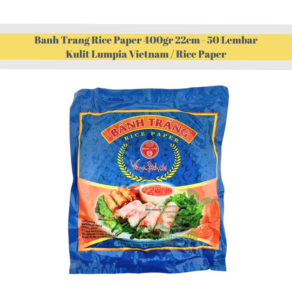 Jual Banh Trang Rice Paper 400gr 22cm - 50 Lembar / Kulit Lumpia ...