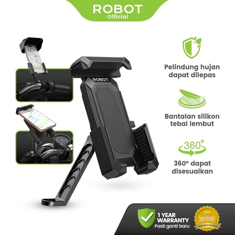 Jual ROBOT Holder HP Motor Anti Hujan Silikon Rotasi 360 Derajat Holder ...