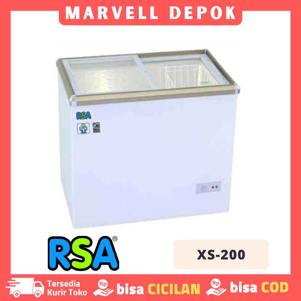 Jual Freezer Sliding Kaca Rsa Xs 200 Freezer Sliding 200 Liter Garansi ...