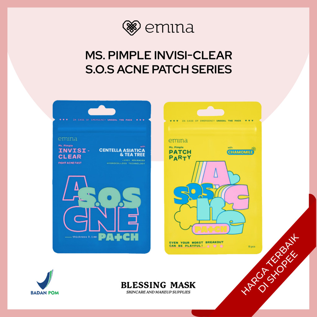 Jual Emina Ms. Pimple S.O.S Acne Patch Series | SOS Masker Wajah Muka Pimple Patch | Shopee ...