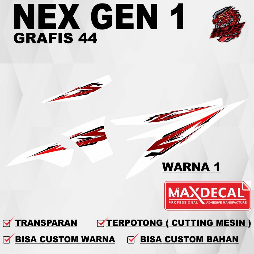 Jual Stiker Sticker Suzuki Nex 1 g44 - Stiker Sticker Decal Suzuki Nex ...