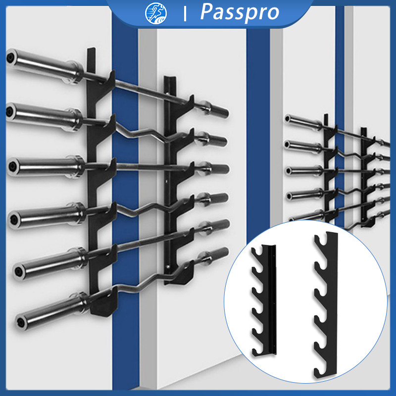 Jual Barbell Rack Hook Wall Mount Heavy Duty For Olympic Barbell ...