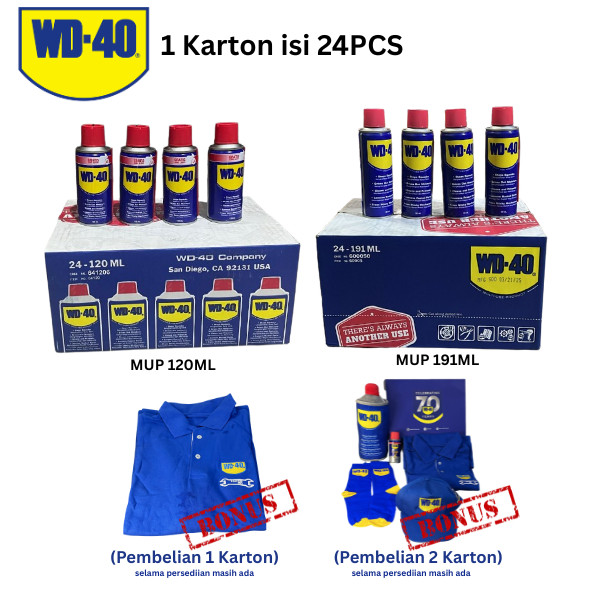 Jual WD-40 Multi-Use product / WD Pelumas Anti Karat MUP 120ml, MUP ...