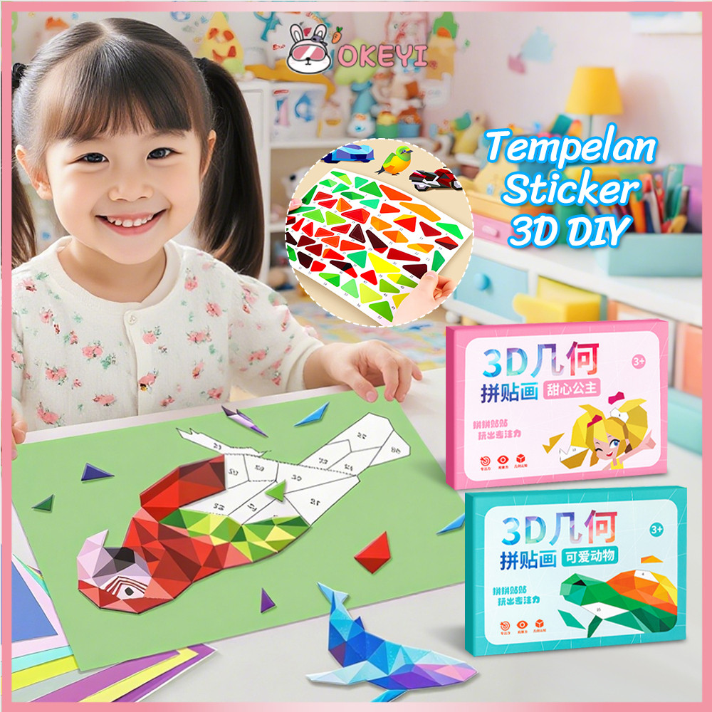 Jual OKEYI Mainan Buku Sticker DIY Tempel Menempel Lucu Binatang ...