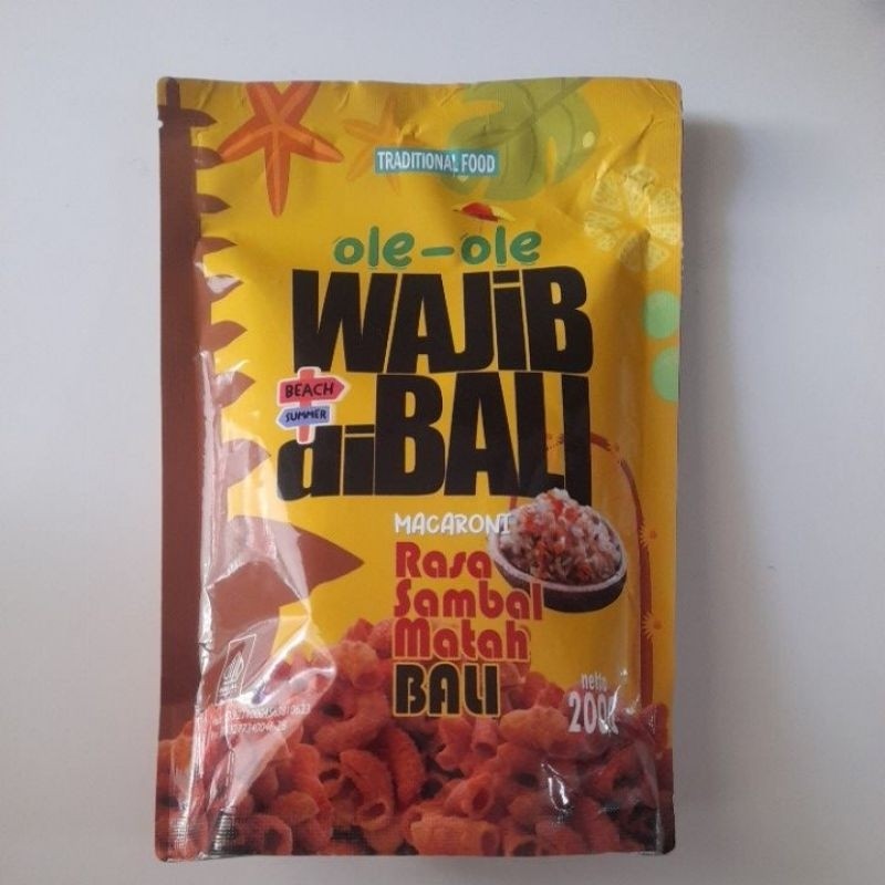 Jual Snack Oleh Oleh Wajib di Bali Macaroni Rasa Sambal Matah | Shopee ...