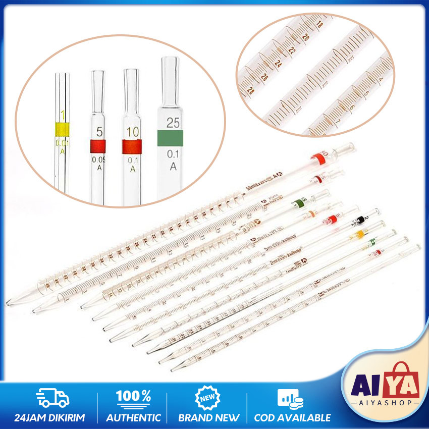 Jual Volumetric Pipette Ukur Kaca Laboratorium Pipet Ukur Kaca 1 Ml ...