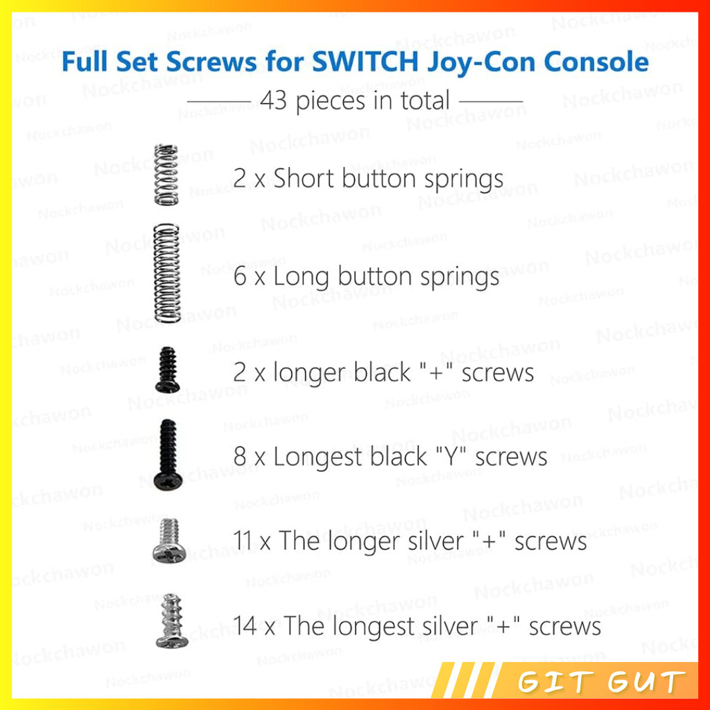 Jual Nintendo Switch Joycon Joy con Fullset 43 Pcs Screw Sekrup Mur ...