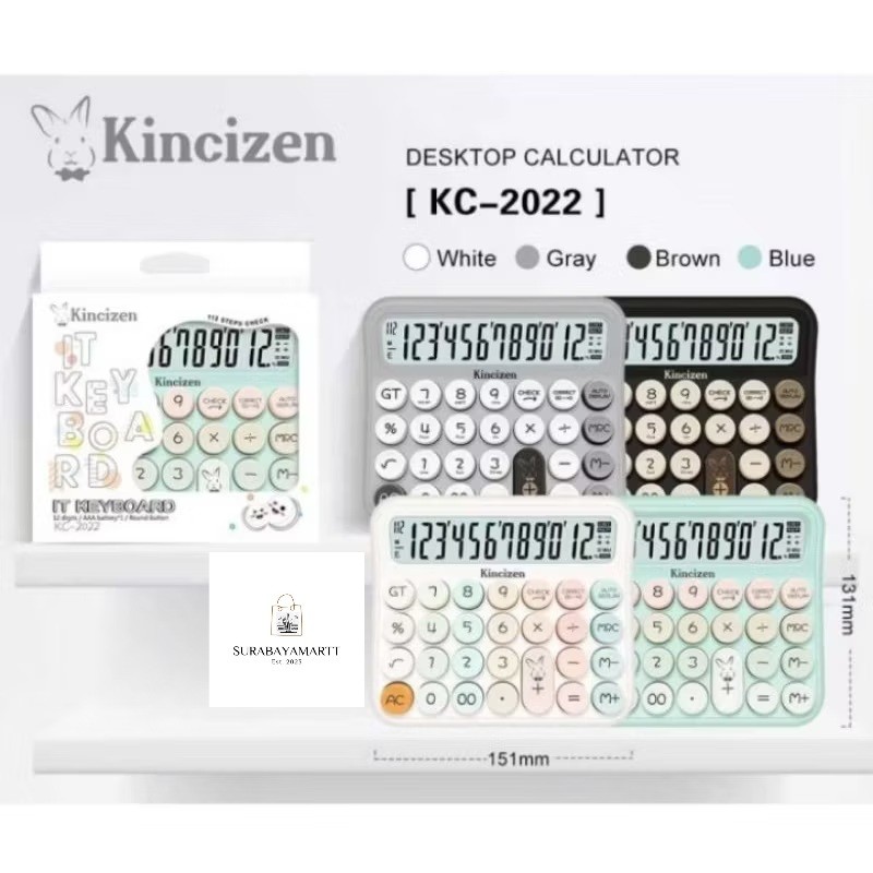 Jual SurabayaMart - Kalkulator Kincizen 2022 Tombol Mekanik Warna ...