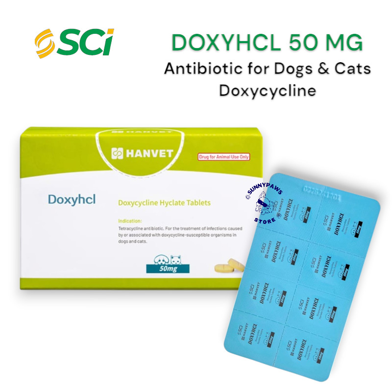 Jual DOXYHCL 50 MG Per Tablet Obat Antibiotik Anjing Kucing Hewan ...