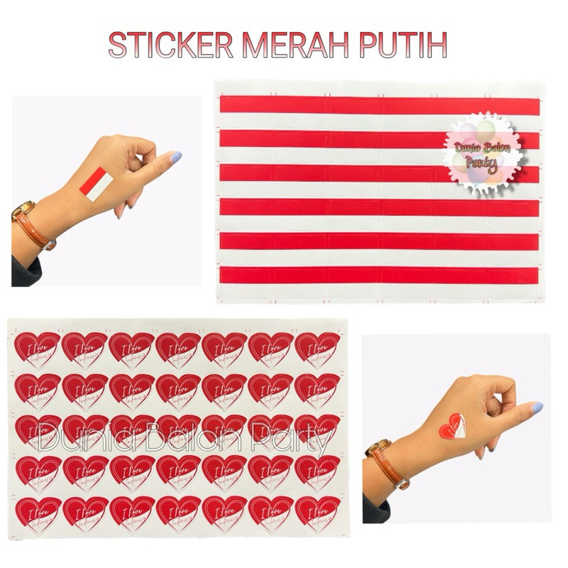 Jual Sticker Pipi Merah Putih / Sticker Bendera Dirgahayu HUT RI ...