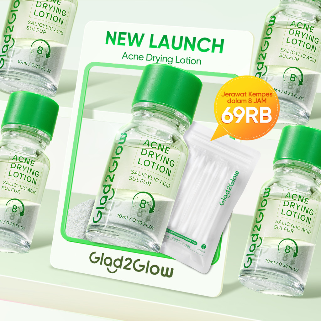 Jual [New Launch] GLAD2GLOW Acne Drying Lotion Mengeringkan Jerawat 8 ...