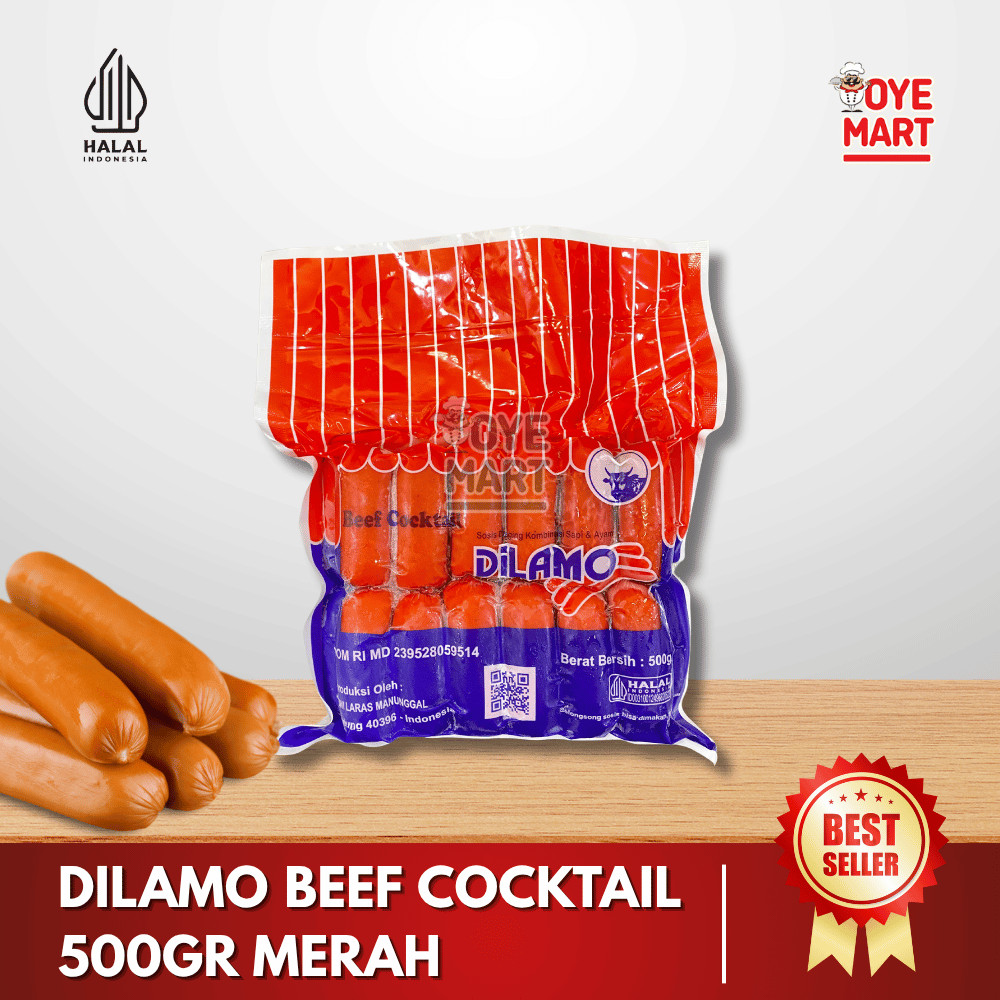 Jual DILAMO BEEF COCKTAIL 500GR MERAH SOSIS ISI 25PCS | Shopee Indonesia