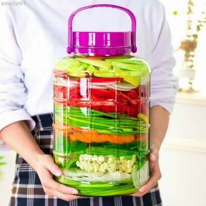 Jual Toples Kaca Beling Gagang Jumbo Besar 10L Manisan Asinan Canister ...