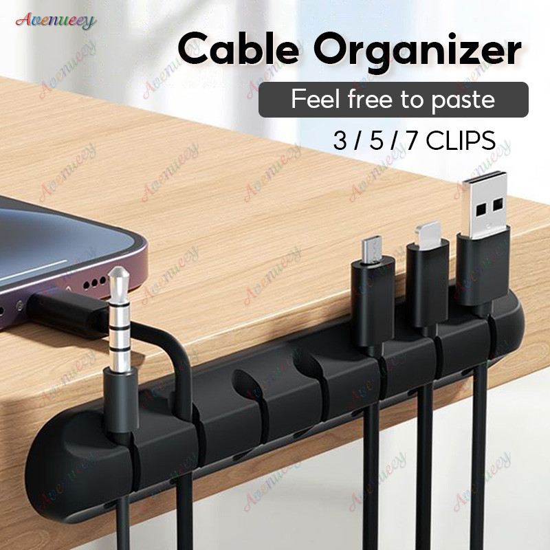 Jual Penjepit Kabel Charger USB Silikon Clips Holder Cable Organizer 1 ...