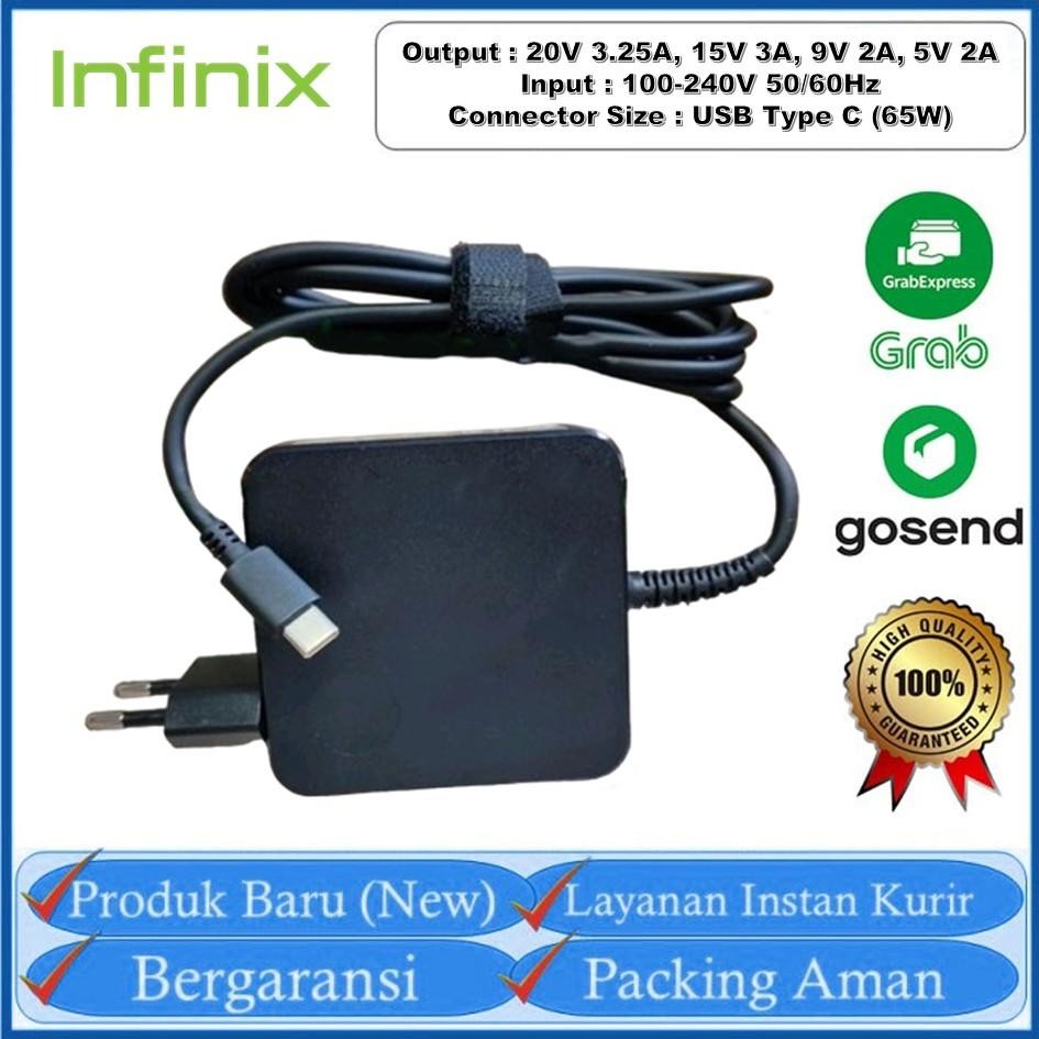 Jual Adaptor Adapter charger 65W Type C Untuk Infinix Inbook X1 / X2 ...