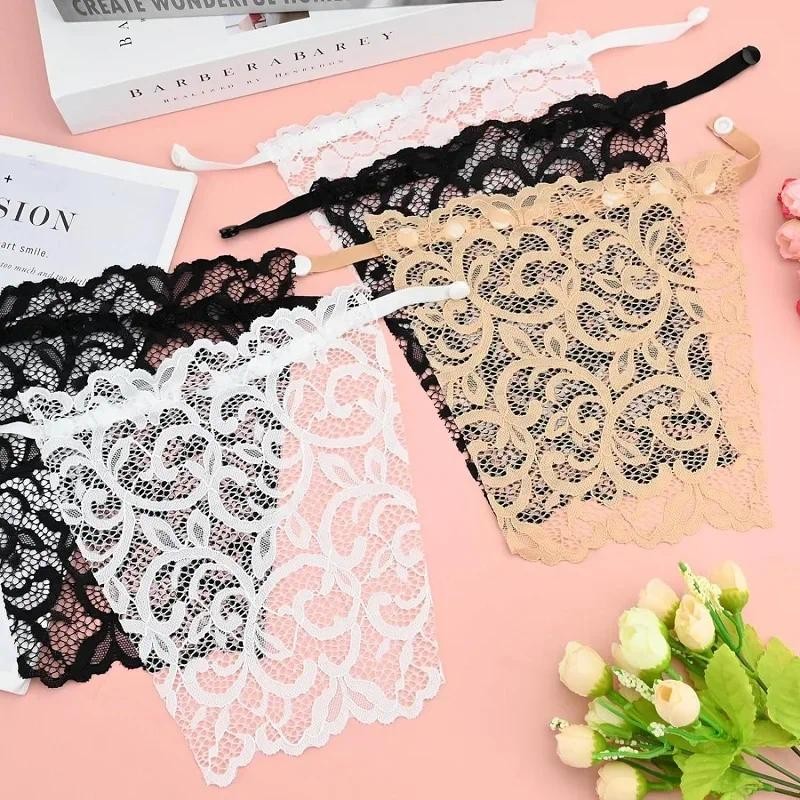 Jual Lady Lace Clip-On Mock Camisole Bra Inserts Adjustable Overlay ...