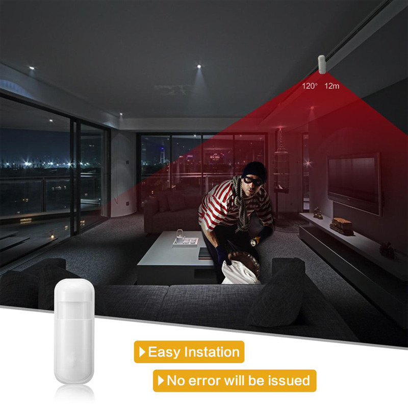 Jual 433MHZ Wireless Infrared Sensor Intelligent Wide-angle Infrared ...