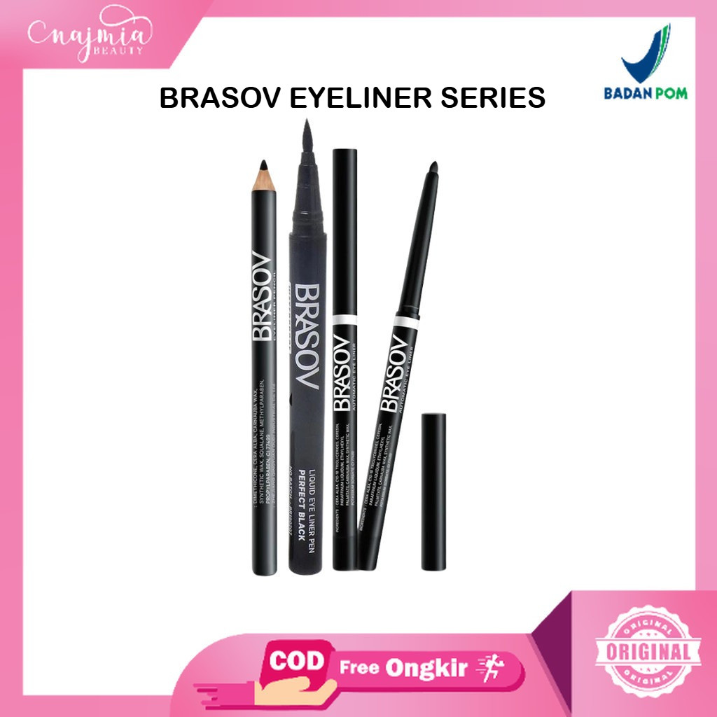 Jual Najmia (Beli 2 lbh murah) BRASOV Eyeliner Series l Auto Pensil ...