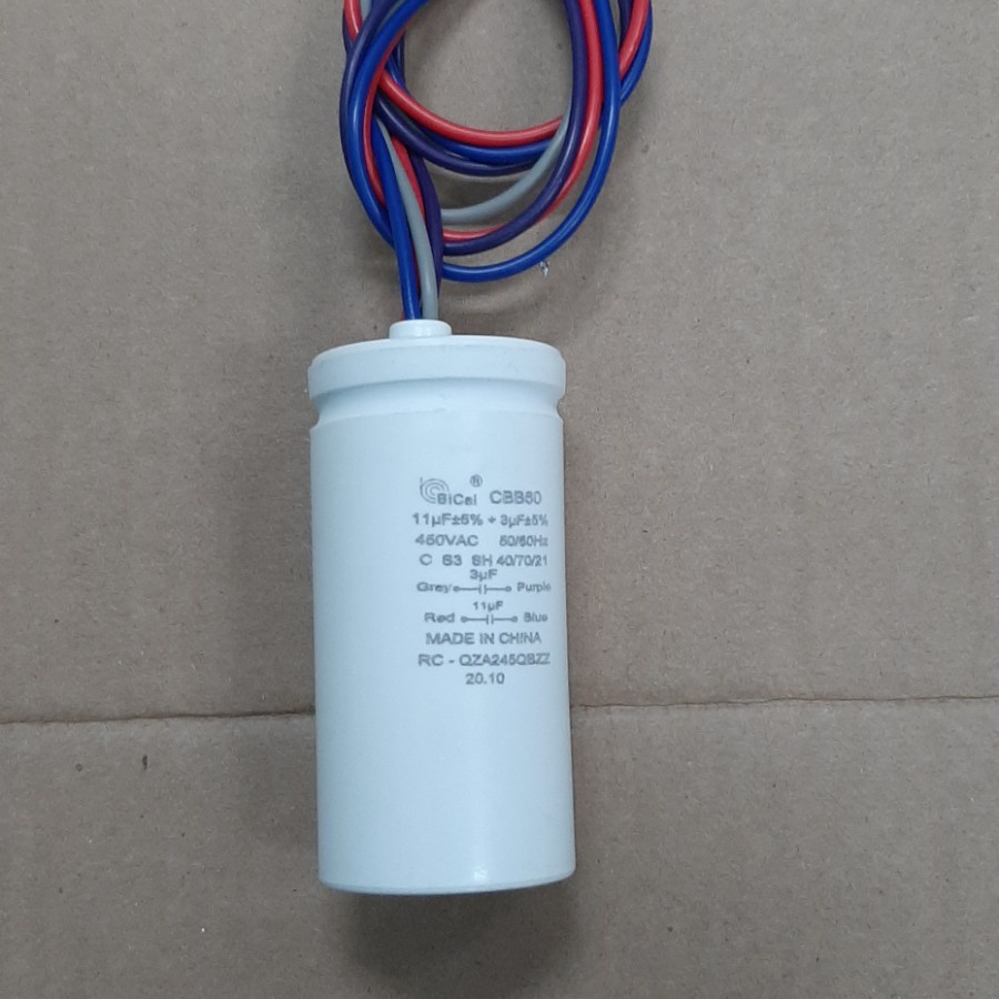 Jual CAPACITOR KAPASITOR ORIGINAL SHARP BICAI CBB60 3uf 11uf 450 VAC ...