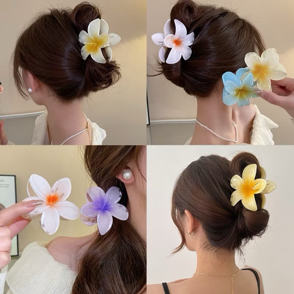 Jual [LUSINAN] JEPIT KAMBOJA / Jedai kamboja 8cm / Jedai viral Jepit ...