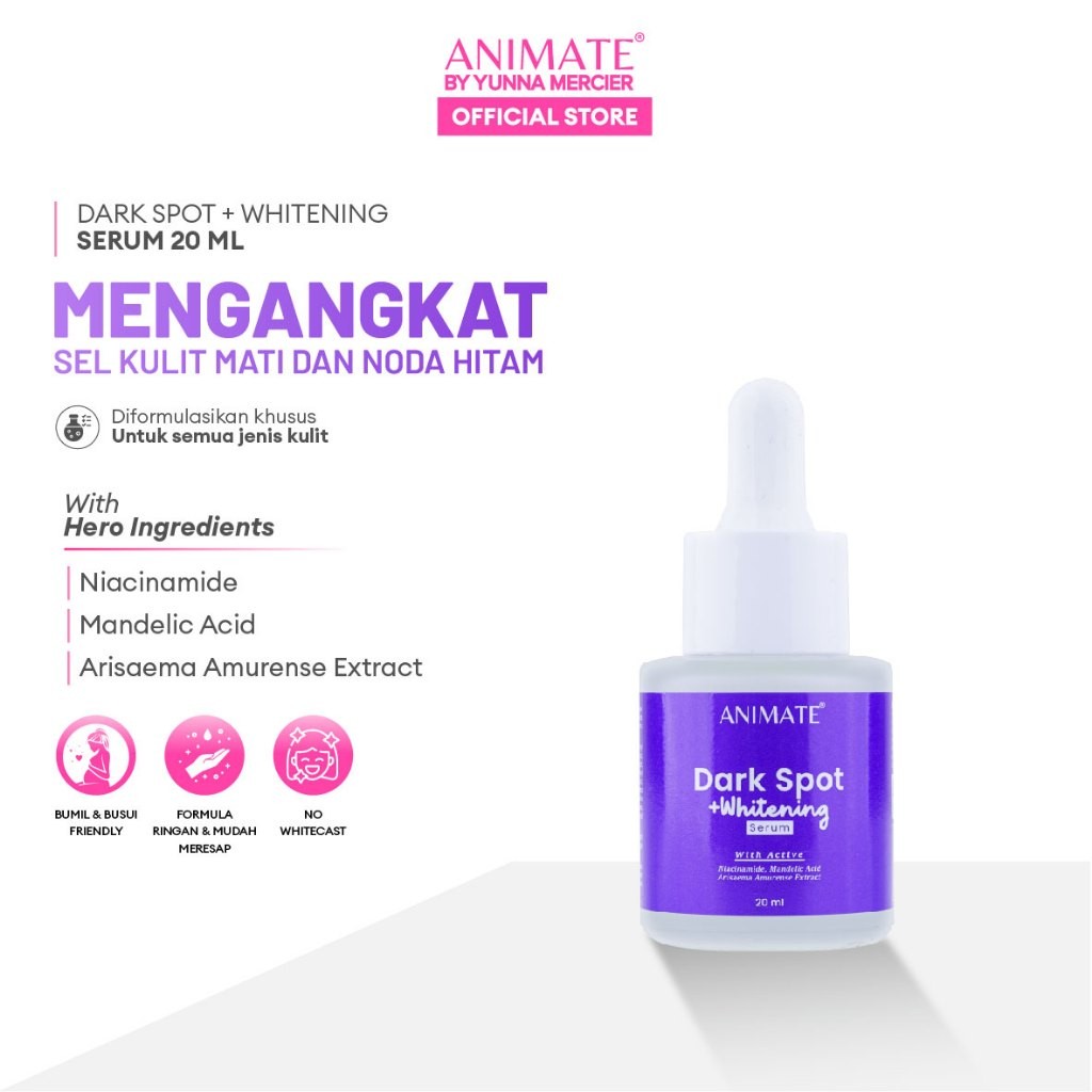 Jual Animate Dark Spot + Whitening Anti-aging Serum 20 ml | Shopee ...