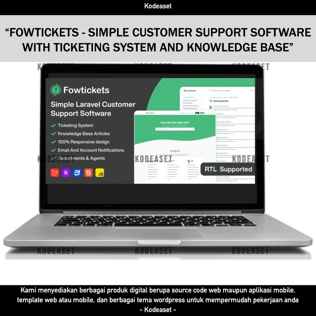 Jual SOURCE CODE APLIKASI WEB FOWTICKETS - SIMPLE CUSTOMER SUPPORT SOFTWARE WITH TICKETING ...