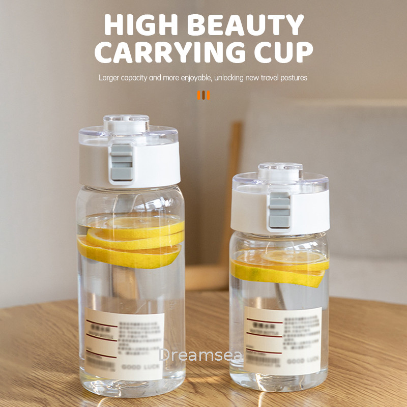 Jual Portable Plastic Water Bottle High Temperature Resistance Simple ...