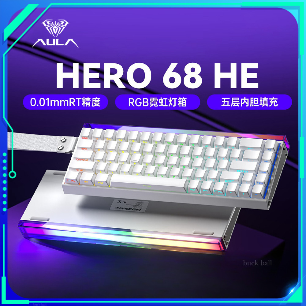 Jual AULA HERO 68HE Magenetic Switch Mechanical Keyboard 8000Hz Wired ...