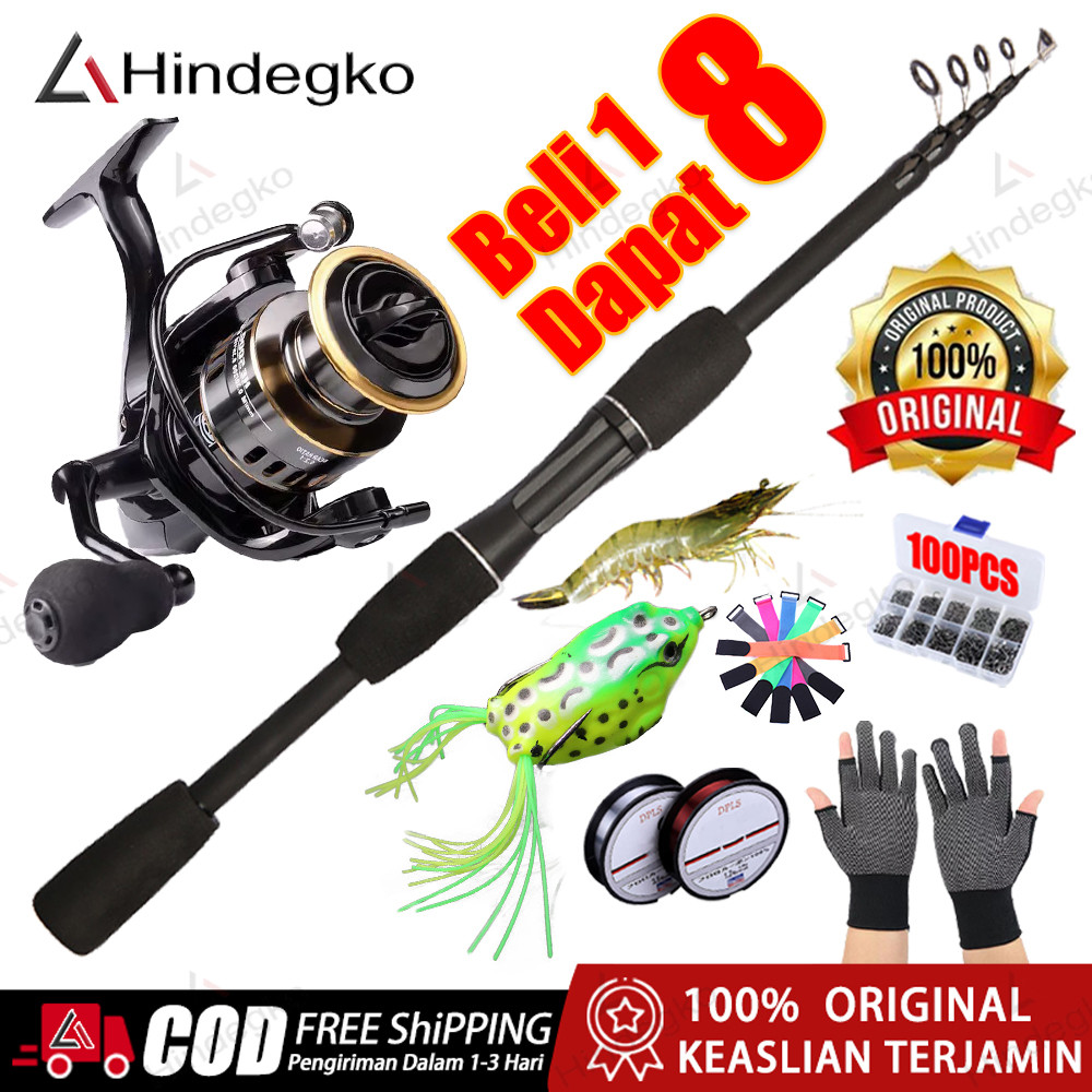 Jual Hindegko Joran Pancing Pancing Set 1.6M-2.4M EVA Handle Joran Bc Carbon Solid Joran Pancing ...