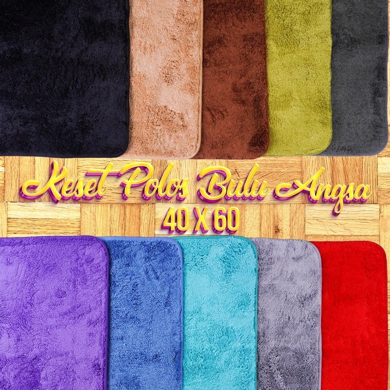 Jual Keset kaki karpet polos bulu angsa ukuran 40x60 lembut anti selip ...