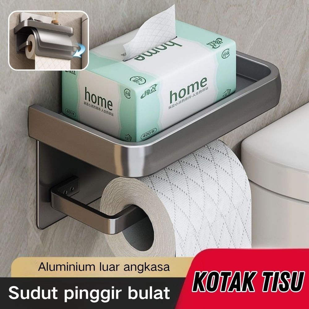 Jual Tempat Handuk Kertas Kamar Mandi Aluminium Tahan Air/ Kotak Tisu ...