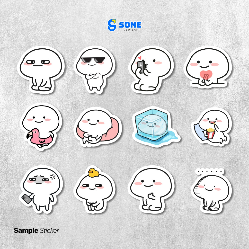 Jual Stiker Pack PENTOL QUBY Aesthetic Vinyl Waterproof Dekorasi Laptop ...