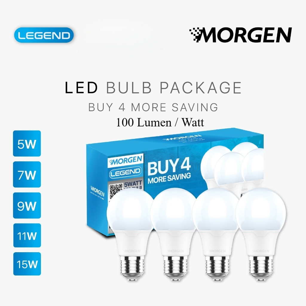 Jual Morgen LED Bulb Package Legend Series Buy 4 More Saving - Lampu ...