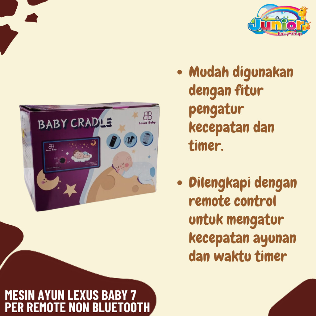 Jual Mesin Ayun Lexus Baby 7 Per Remote Non Bluetooth - Ayunan ...