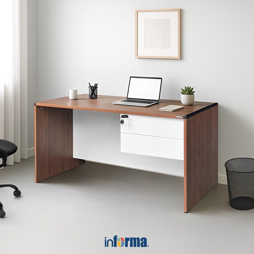 Jual Informa Horatio Meja Kantor - Cokelat Ebony Office Table Furnitur ...