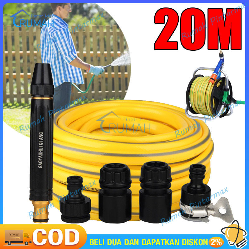 Jual 50m Gulungan Roll Selang air Portable - Taman Tanaman Berkebun ...