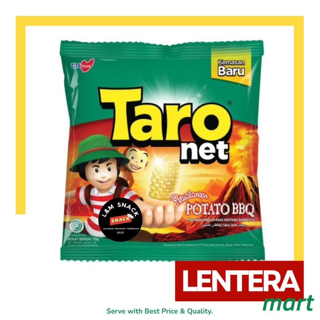 Jual Taro Net Potato BBQ Ecer 1000 1 Renceng isi 10 pcs @9gr/Ecer 2000 ...