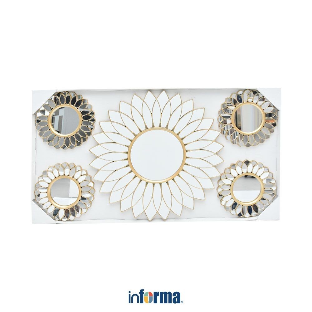 Jual Informa Hiasan Dinding Set 5 Pcs Km35 - Gold Wall Mirror ...