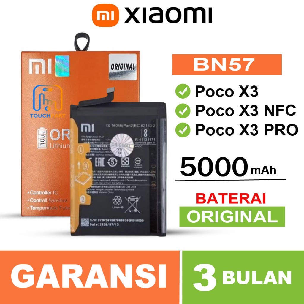 Jual BATERAI BATRE POCO X3 / POCO X3 NFC / POCO X3 PRO BN57 ORIGINAL ...