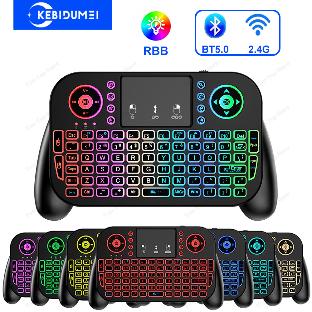 Jual RGB Mini Keyboard Bluetooth 5.0 Keyboard 2.4G Wireless Keyboard ...