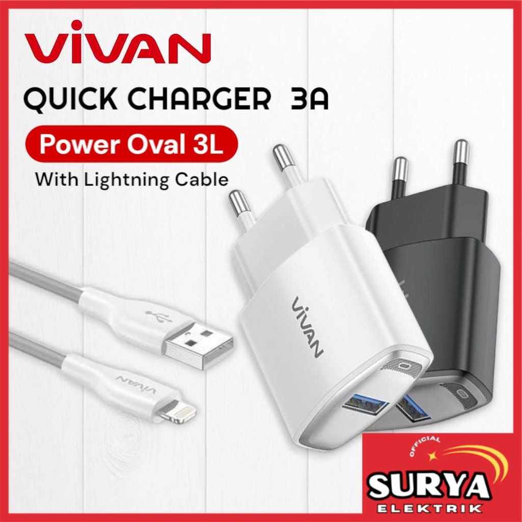 Jual Kepala Charger HP VIVAN Handphone Fast Quick Charge 3A 18W Power ...