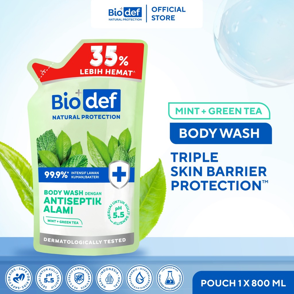 Jual Biodef Antiseptik Body Wash Pouch Refill 800ml | Gentle Body Wash ...